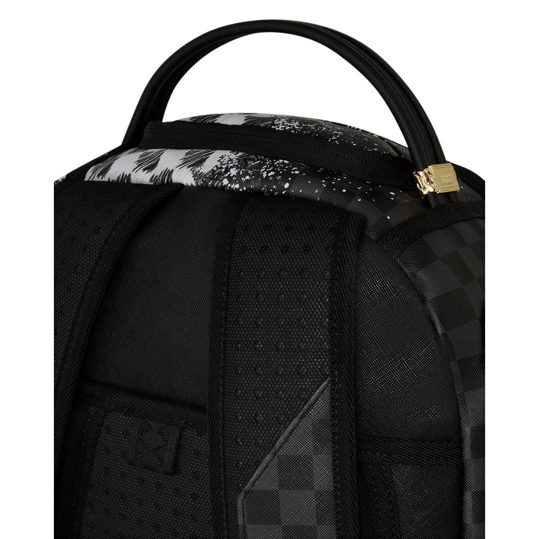 תיק גב ספרייגראונד – Grey Check Scribble Split Backpack | 3rd Ear ...
